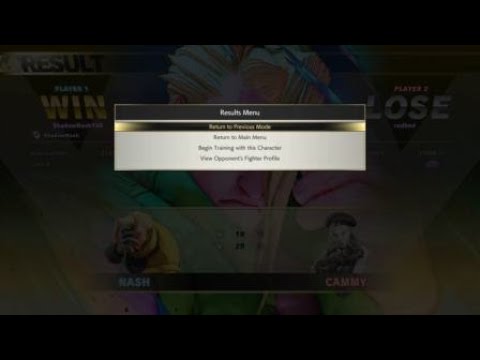 STREET FIGHTER V Shadow Nash vs. Cammy - YouTube