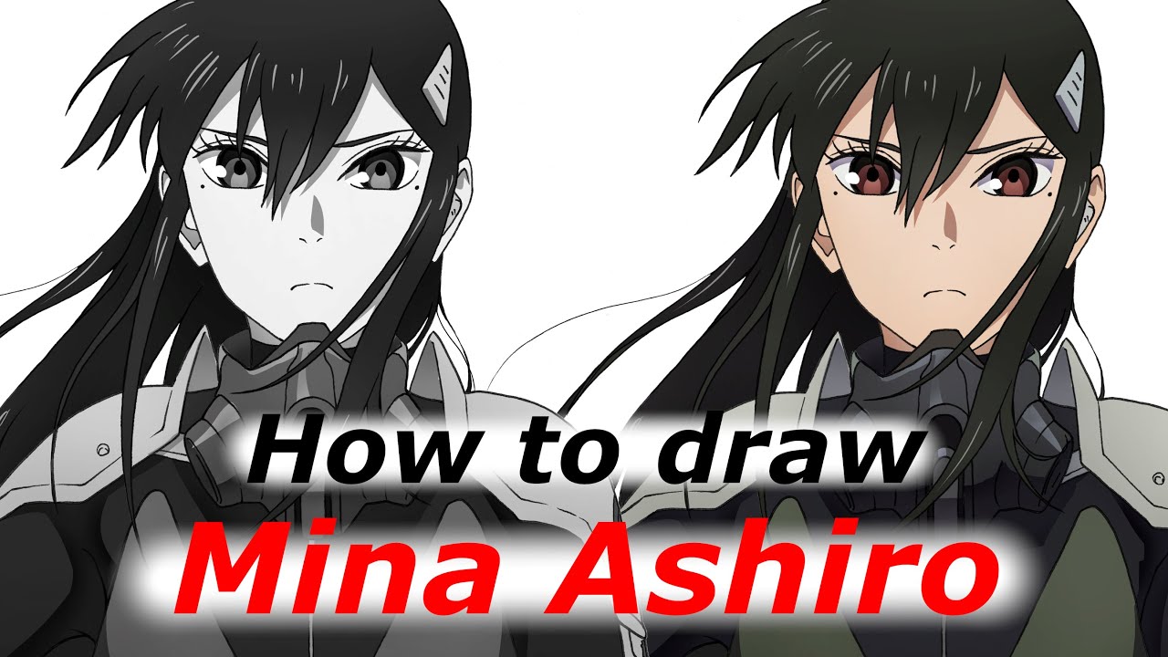 How to draw Mina Ashiro | Kaiju No.8 | Step by step Tutorial - YouTube