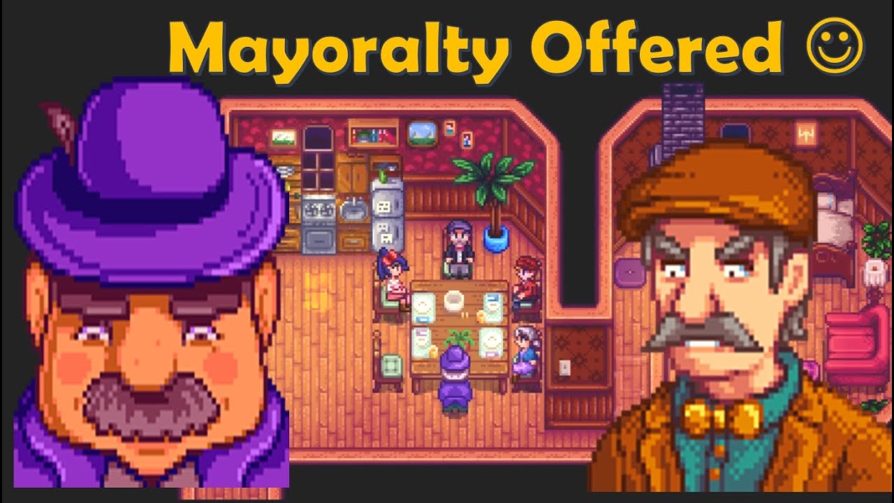 The Road to Becoming Mayor ! Lewis's Mood Dropped - Stardew Valley 1.6 ...