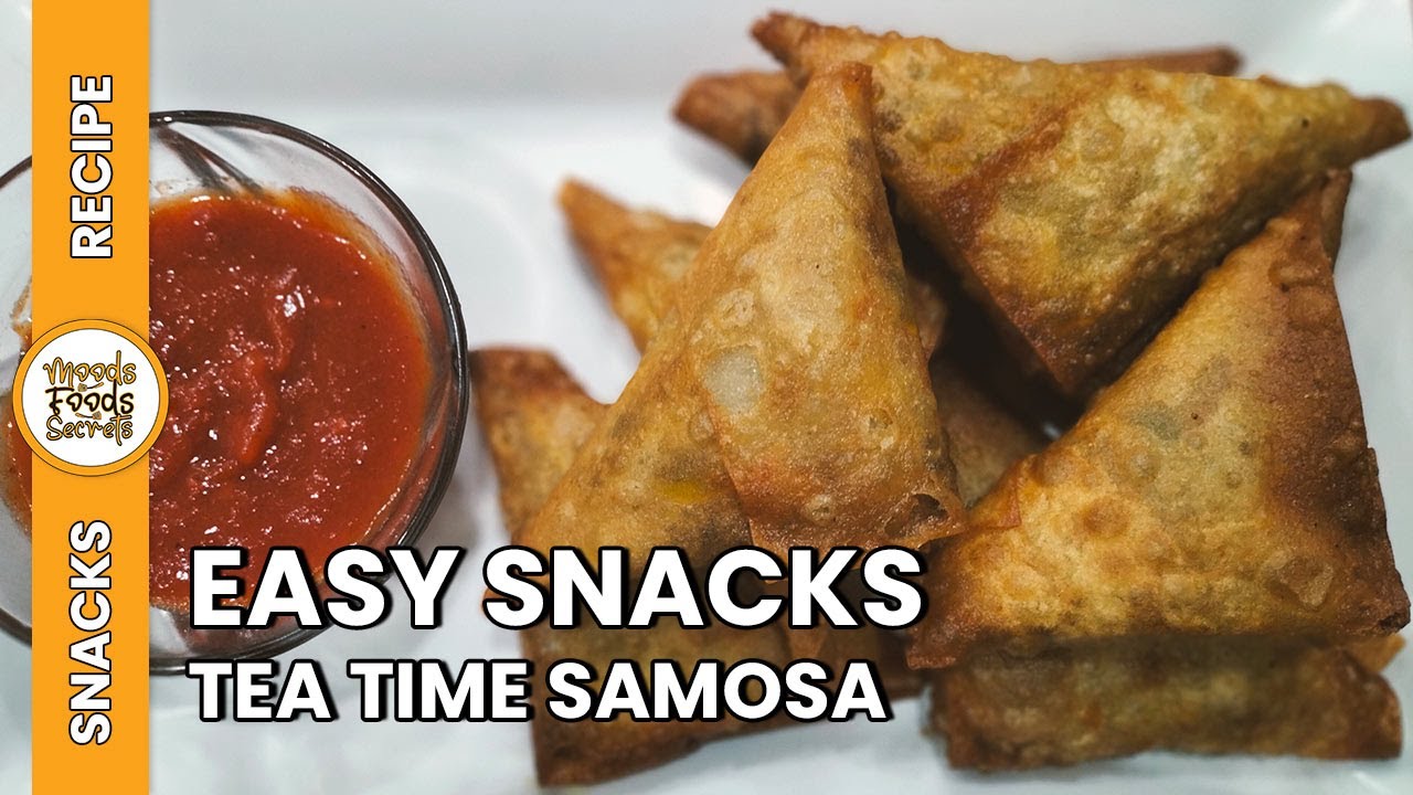 Tea Time Chicken Vegetable Samosa Recipe By Moods Foods Secrets - YouTube