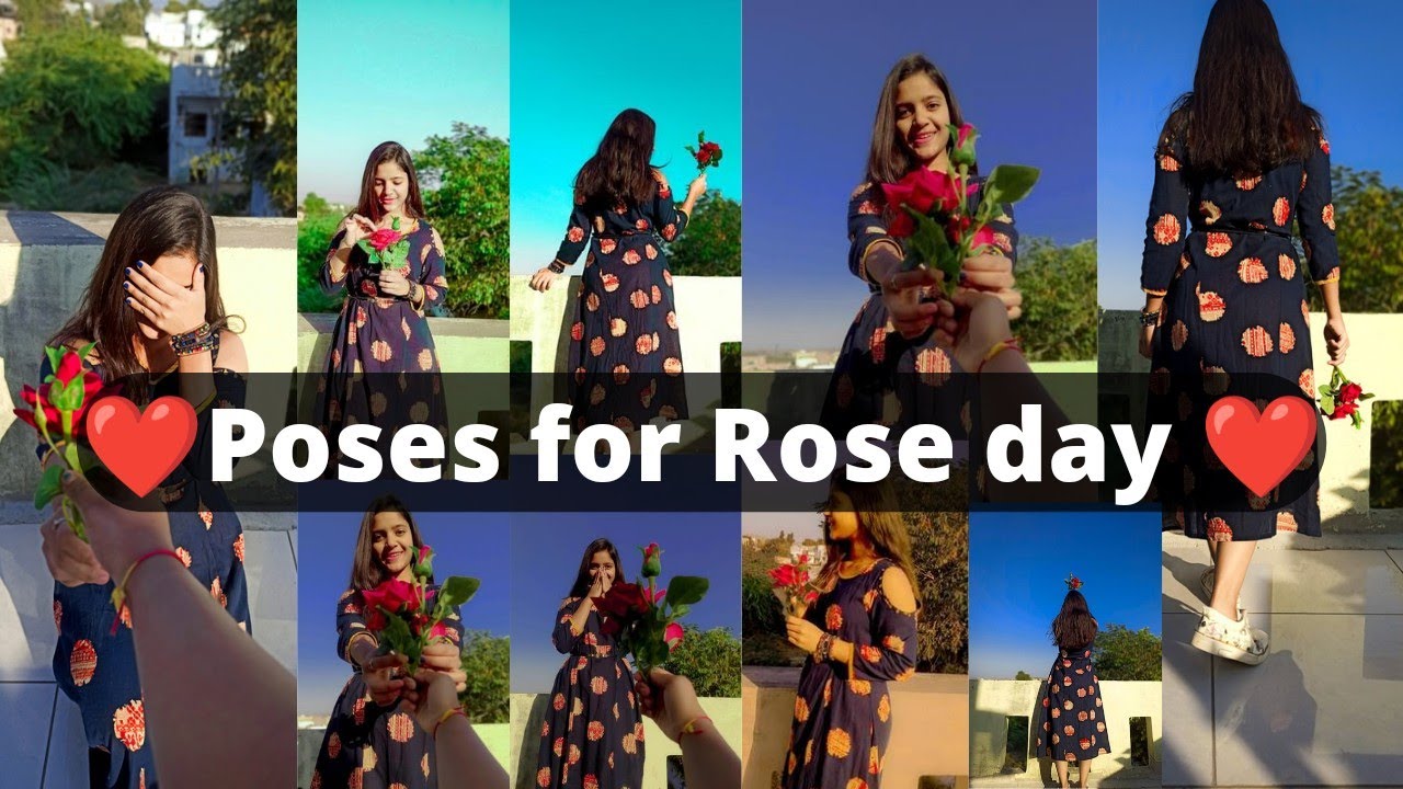 🌹Poses for Rose day ️| valentine week 💗|How to pose for photo?|Idea's|# ...