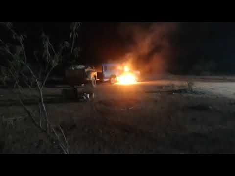 Special effects Burning Truck Car. Propane fire. Prop , Rig. , Low ...