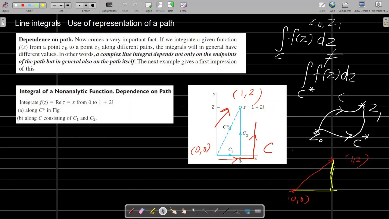 Line Integrals Use of representation of a path - YouTube