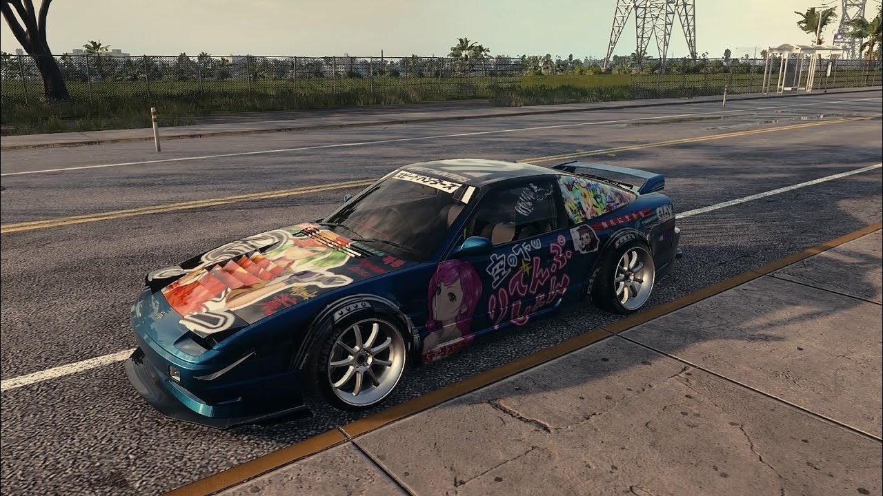 NEED FOR SPEED HEAT - 327HP stanced itasha nissan 180sx S13 build - YouTube