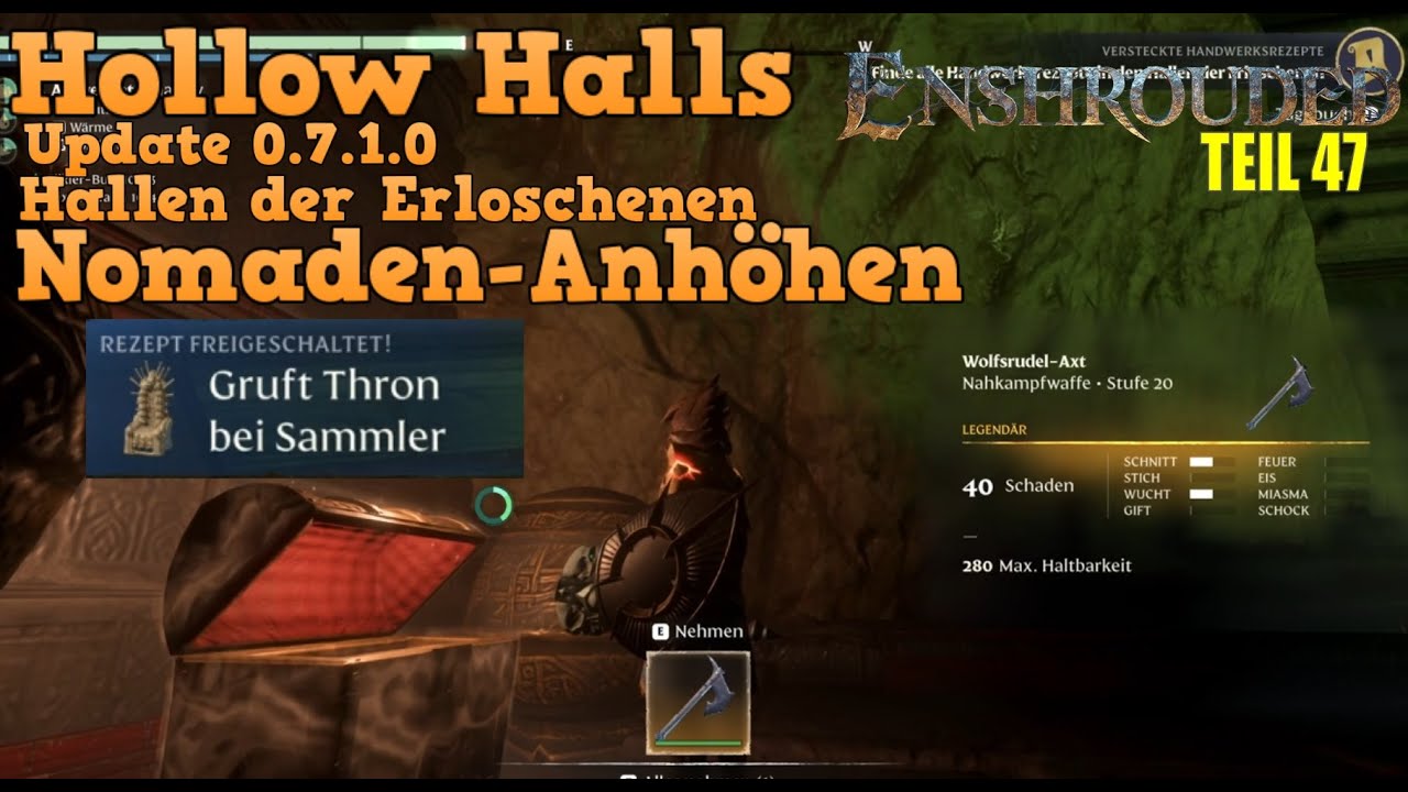 Enshrouded - Full Gameplay #47: Hollow Halls: Nomaden-Anhöhen Hallen ...