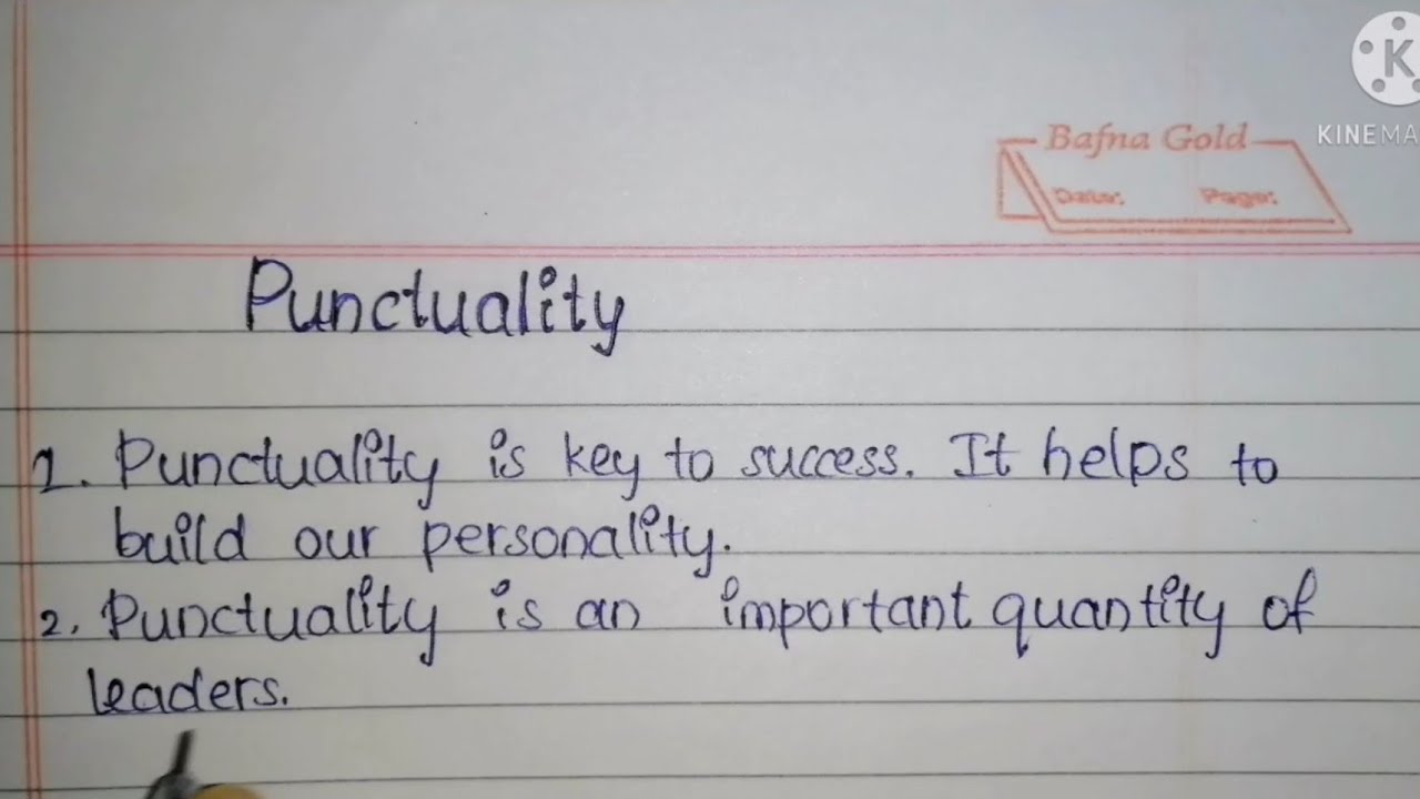 10 lines on Punctuality In English || short essay on Punctuality - YouTube
