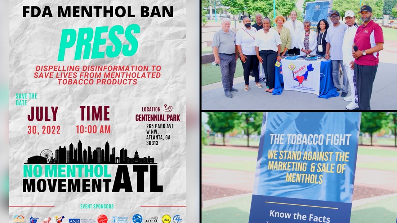 No Menthol Movement ATL Press Event on FDA Menthol Ban - YouTube