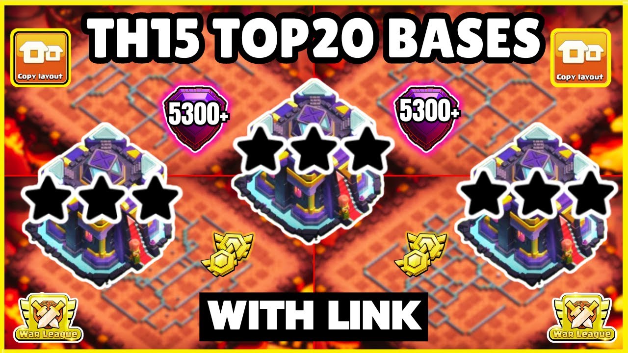 🏆 TOP 20 WORLD BEST TH15 War/Farm Base With Link | Th15 Cwl Base With ...