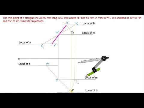 Projection of lines mid point diagram - YouTube