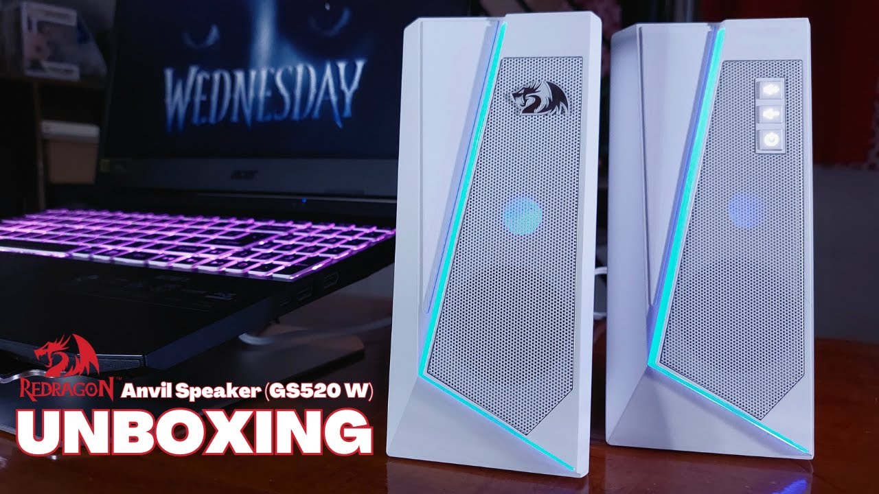 Redragon Anvil Stereo Speaker (GS520W) Unboxing | ASMR - YouTube