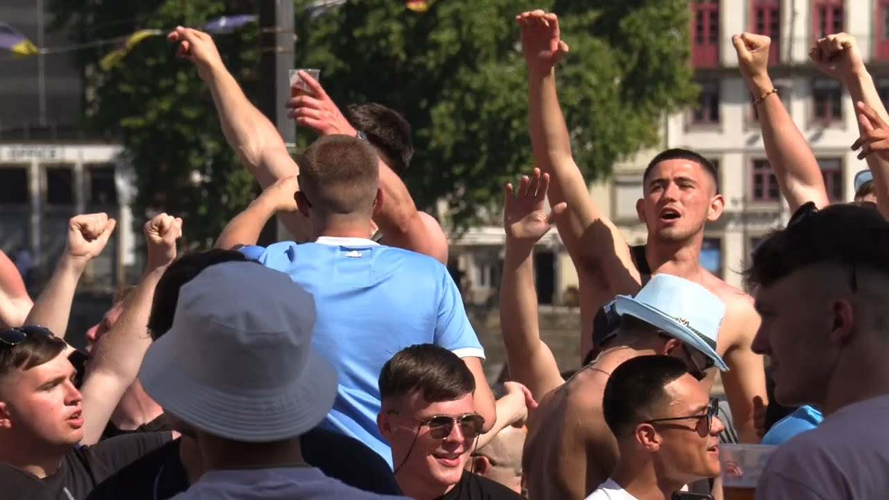 Man City & Chelsea Fans Celebrate Being In Porto For The Champions ...