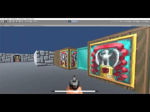 Wolfenstein 3d style game in unity level generated through map - YouTube