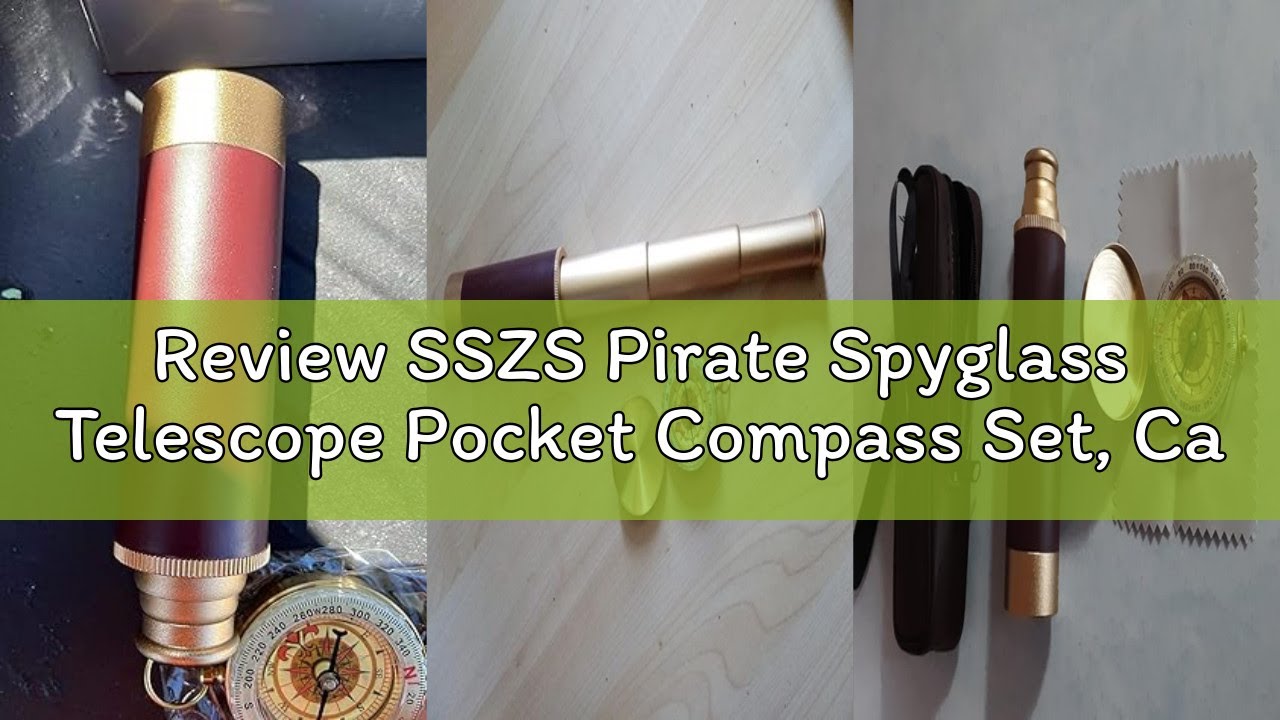 Review SSZS Pirate Spyglass Telescope Pocket Compass Set, Caribbean ...