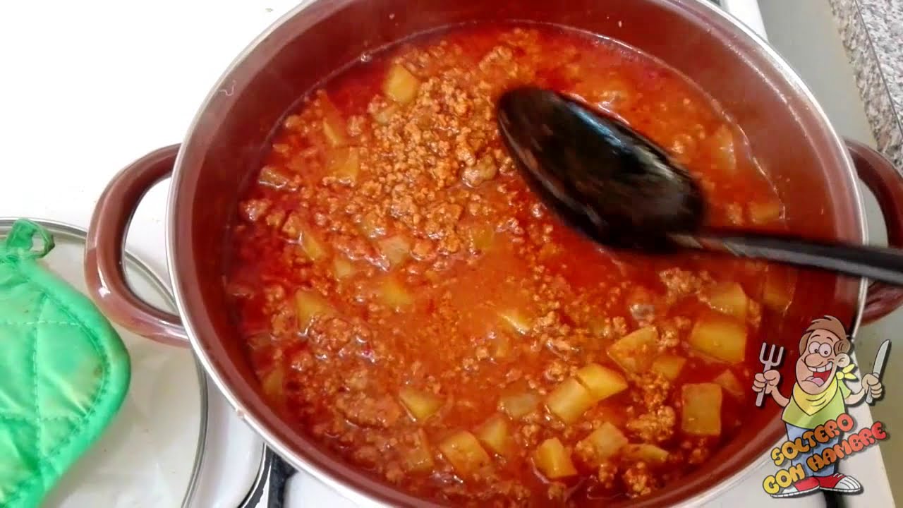 RIQUISIMO PICADILLO ROJO CON CHILE GUAJILLO O MIRASOL Y MUY RAPIDO DE ...