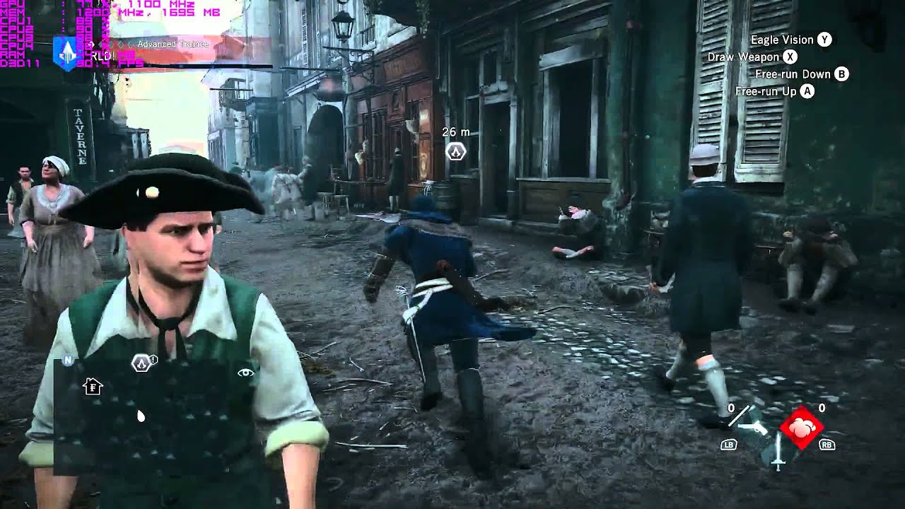 AC Unity Gameplay HD7870 - YouTube