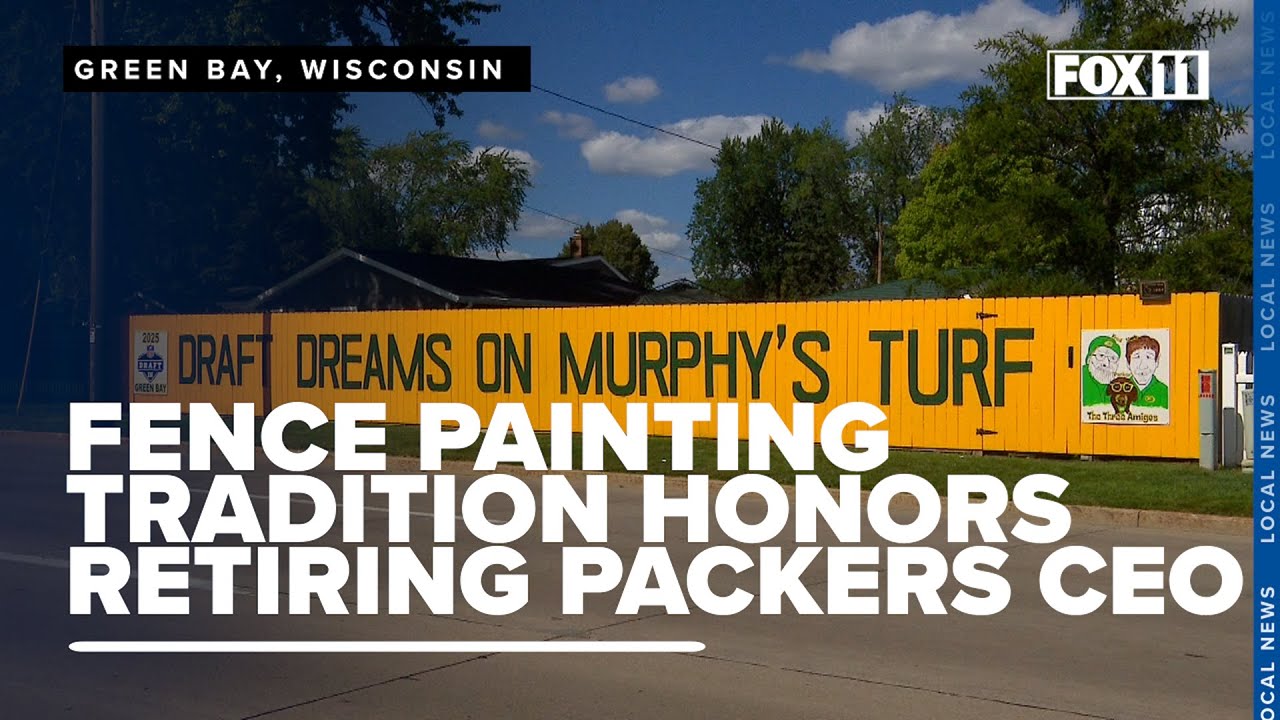 Packers fans paint historic fence with new slogan honoring Mark Murphy ...