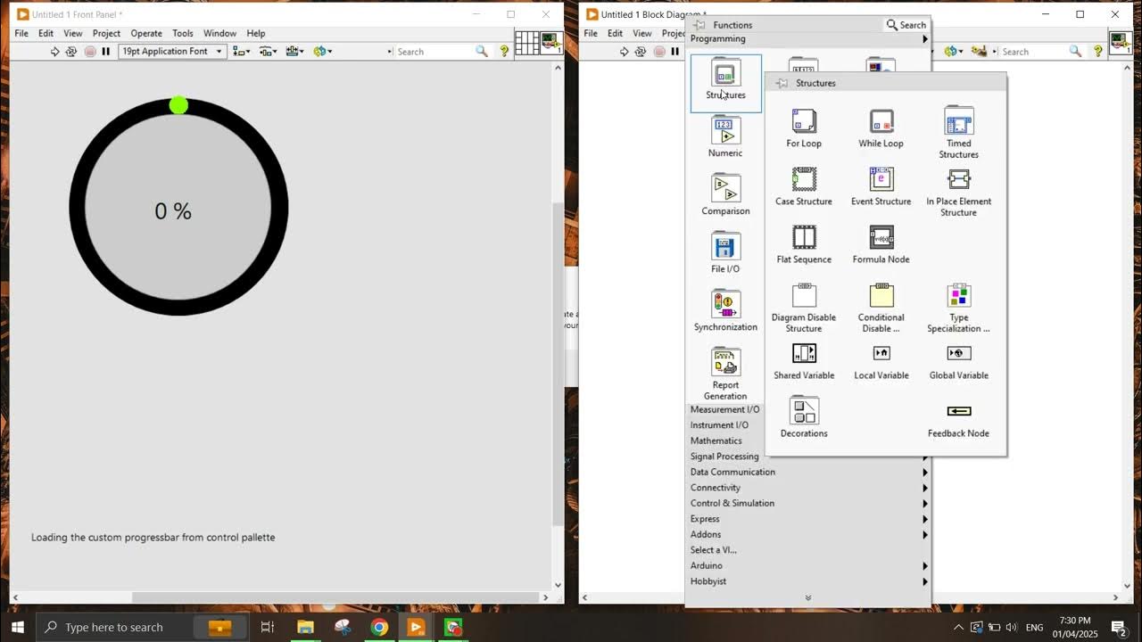 Circular Progressbar Demo 2 in LabVIEW - YouTube