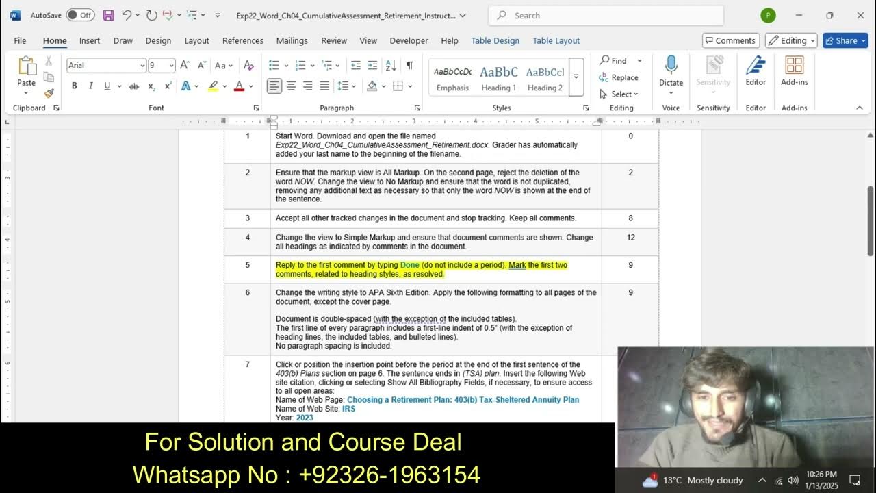 Exp22 Word Ch04 CumulativeAssessment Retirement | Exp22_Word_Ch04_CumulativeAssessment ...