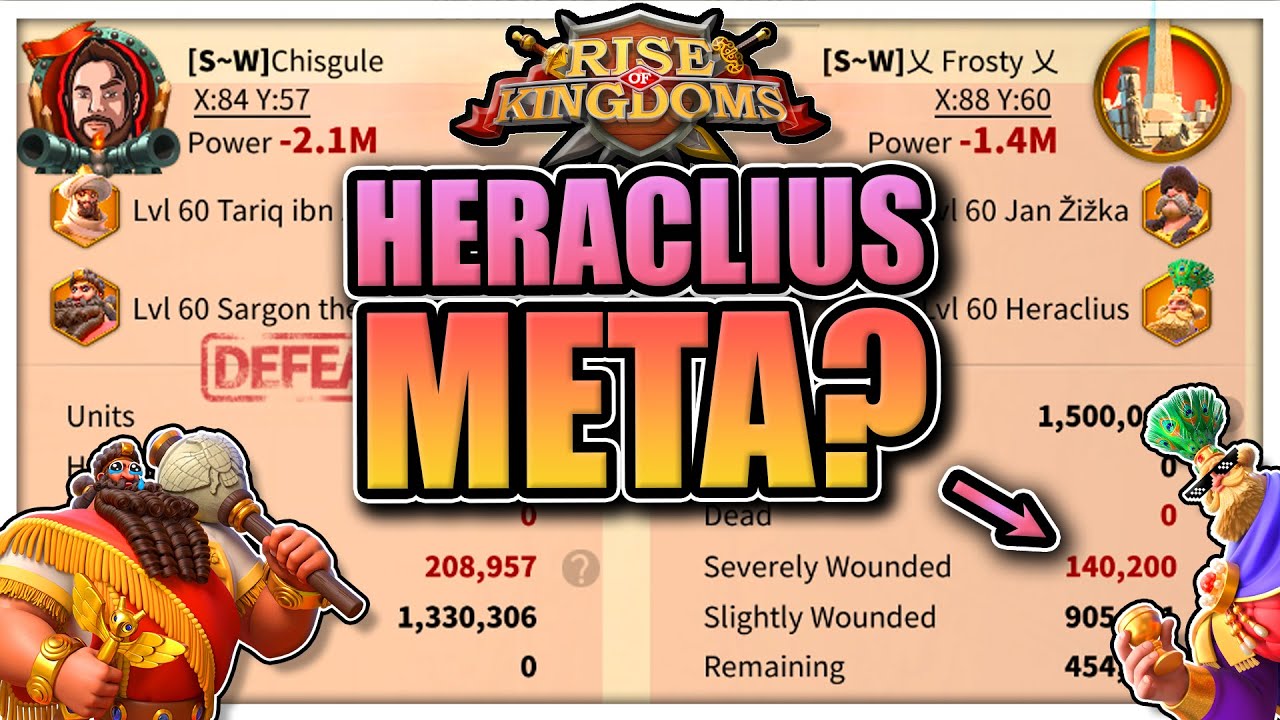 Heraclius Test Results [Garrison META?] Rise of Kingdoms - YouTube