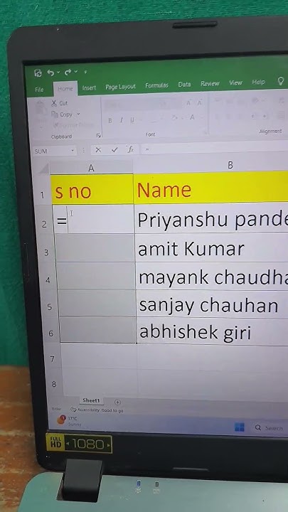 Serial number auto update in MS Excel #bdscomputer #tutorial #excel # ...
