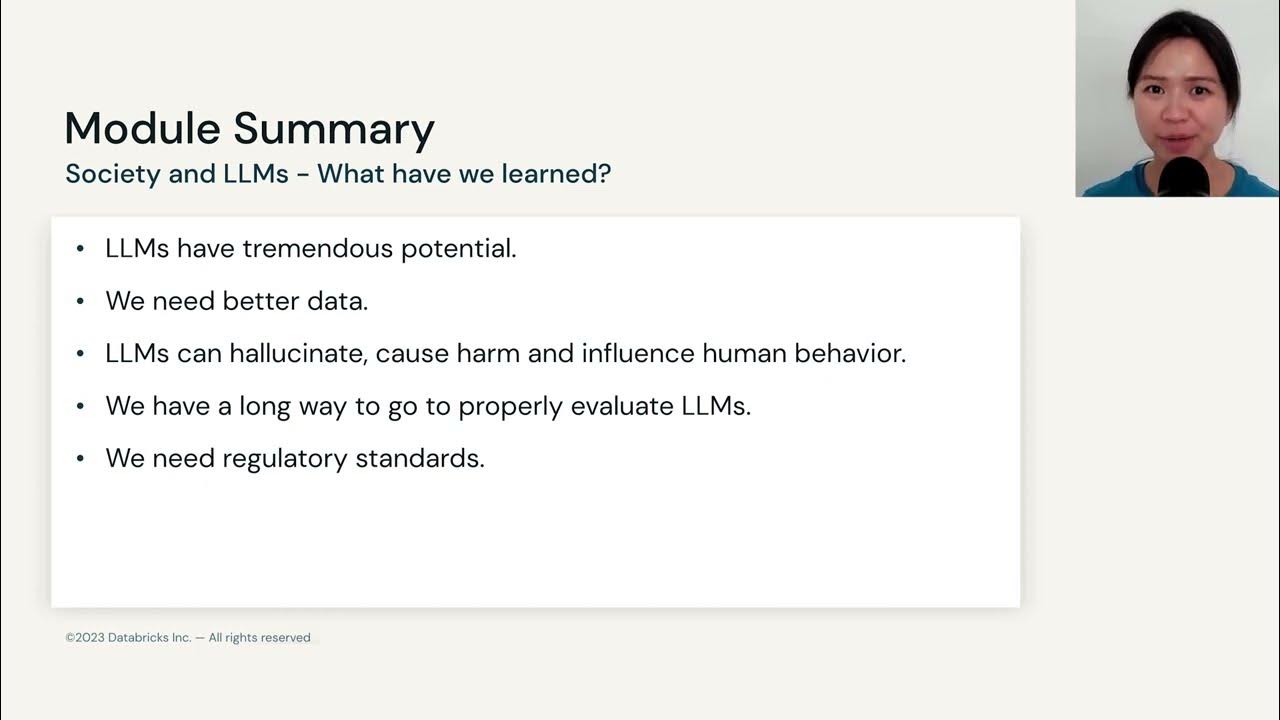 LLM Module 5: Society and LLMs | 5.6 Summary - YouTube