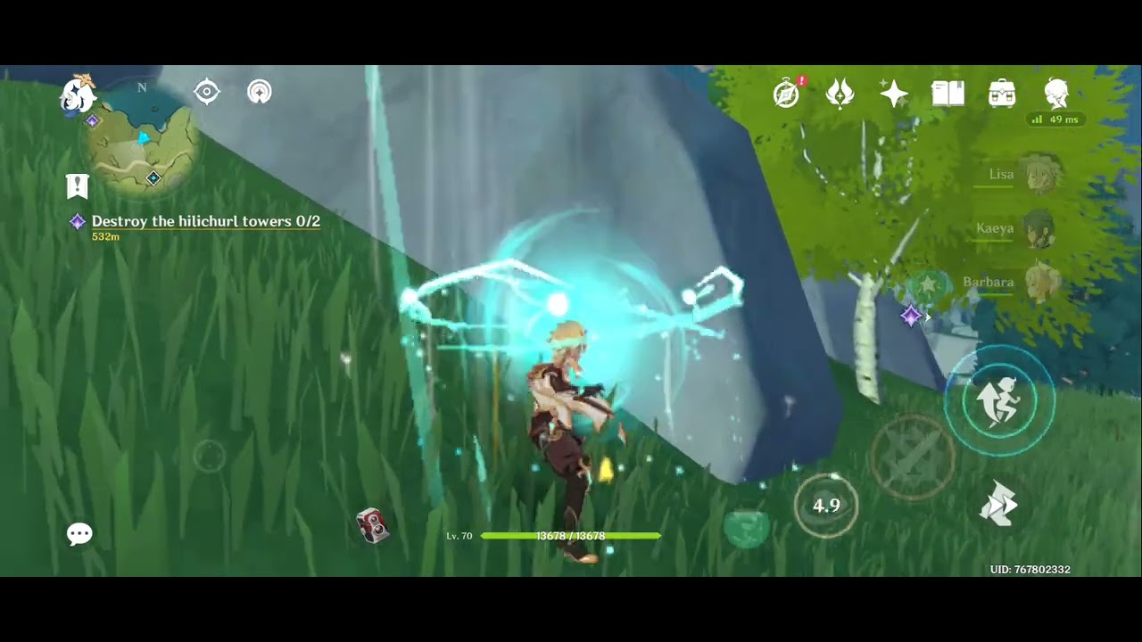 Usage of anemo winds before getting Wind Catcher. - YouTube