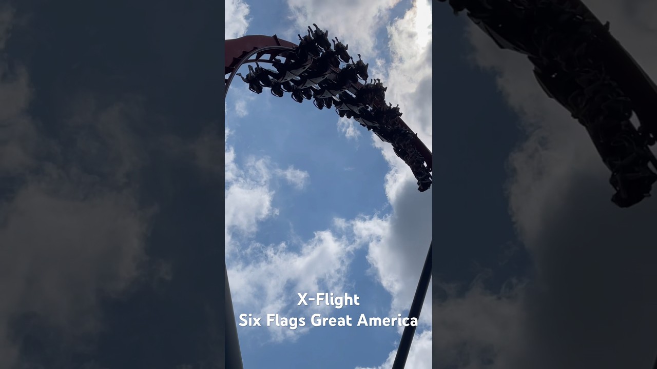 X-Flight - Six Flags Great America #xflight #sixflagsgreatamerica # ...