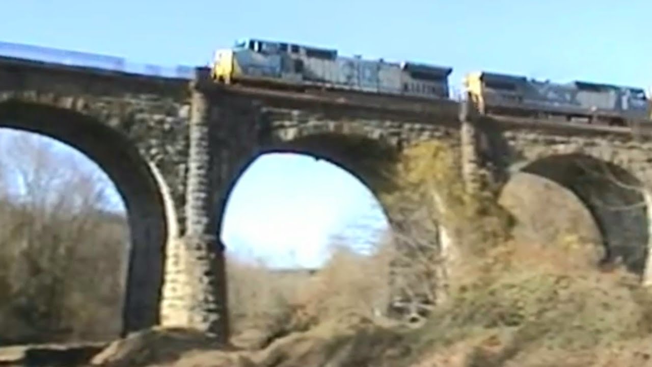 Historic Thomas Viaduct & CSX - YouTube