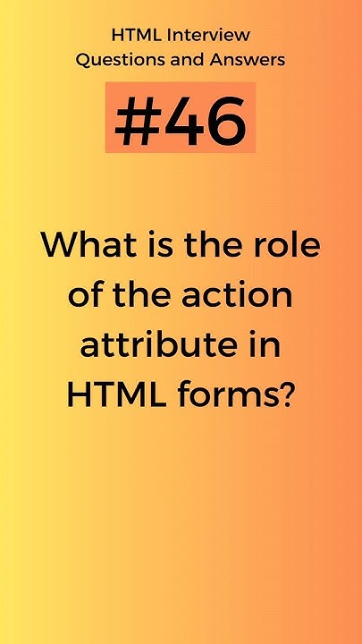 Role of the action attribute in HTML form | HTML Interview Questions and Answers Part - 46 # ...