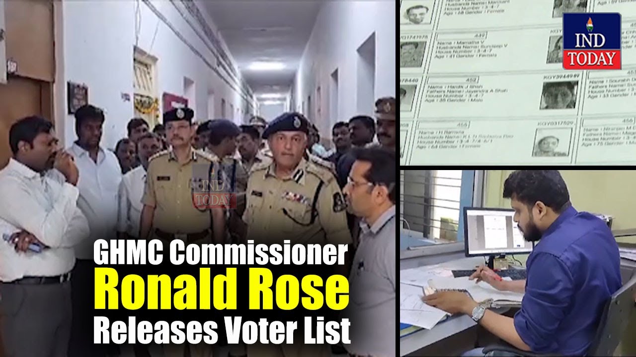 GHMC Commissioner Ronald Rose Releases Voter List | IND Today - YouTube