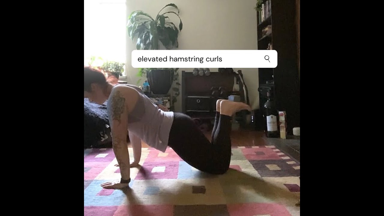 DB elevated hamstring curl - YouTube