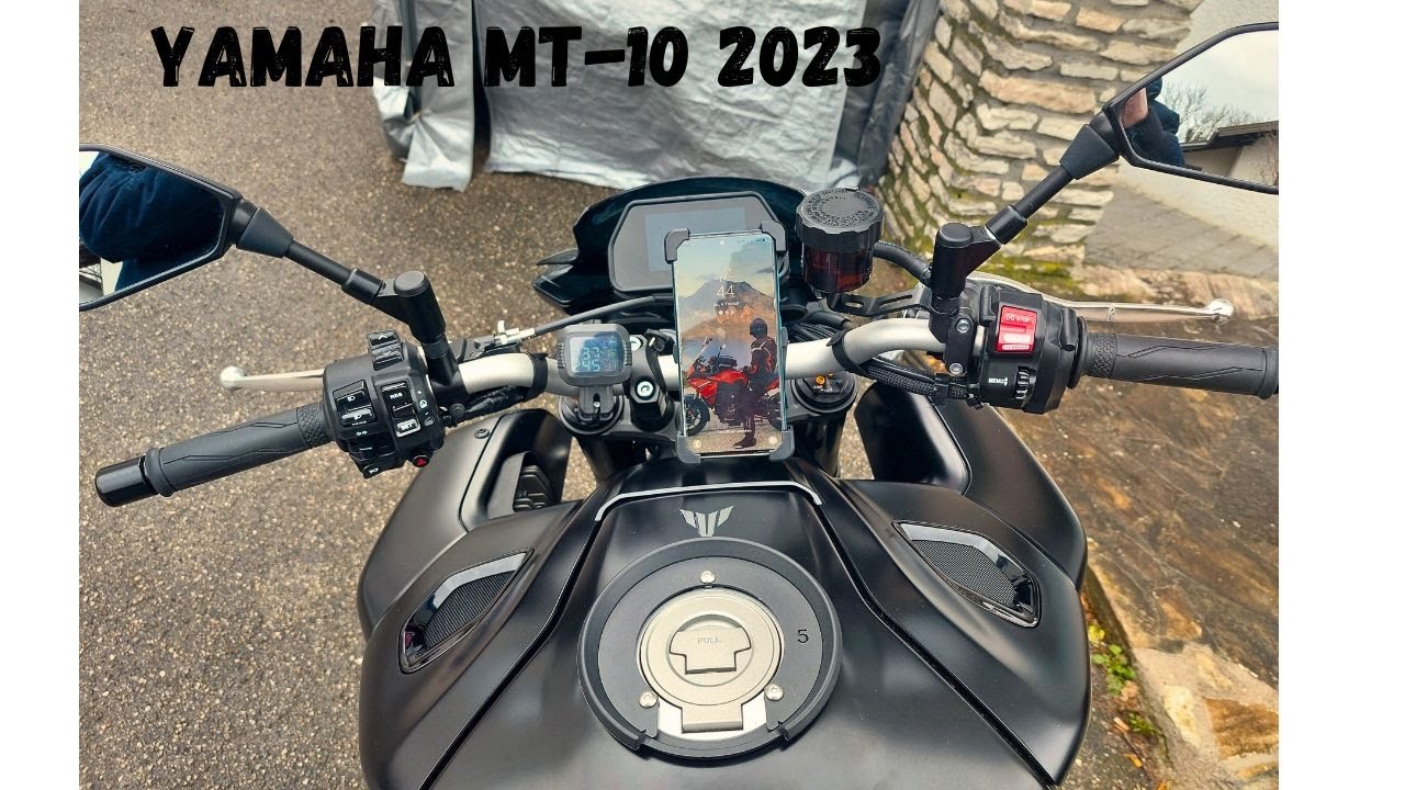 YAMAHA MT-10 2023 - Mounting Tire Pressure Sensors & Phone Holder - YouTube