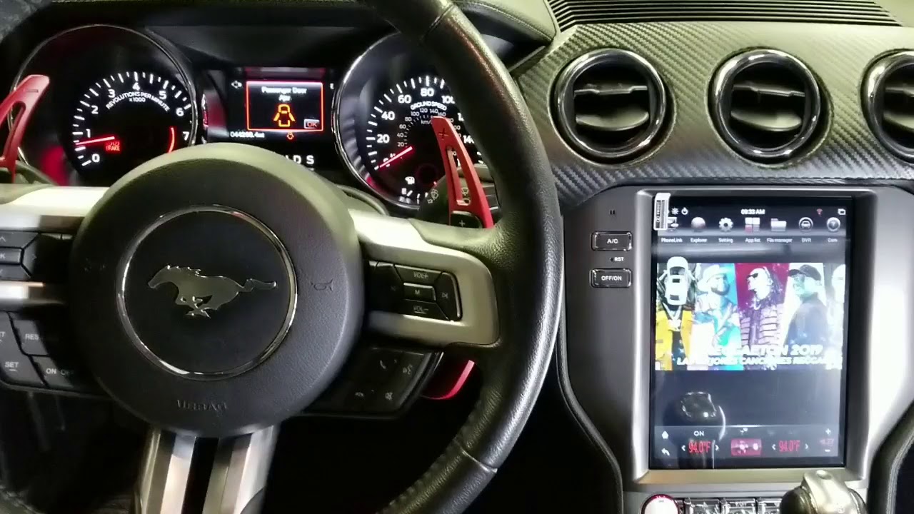 Tesla style tablet for FORD MUSTANG - YouTube