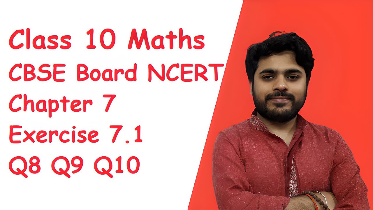 Coordinate Geometry | Ch-7 | Class 10 | Ex-7.1 | Q8 to Q10 | NCERT ...