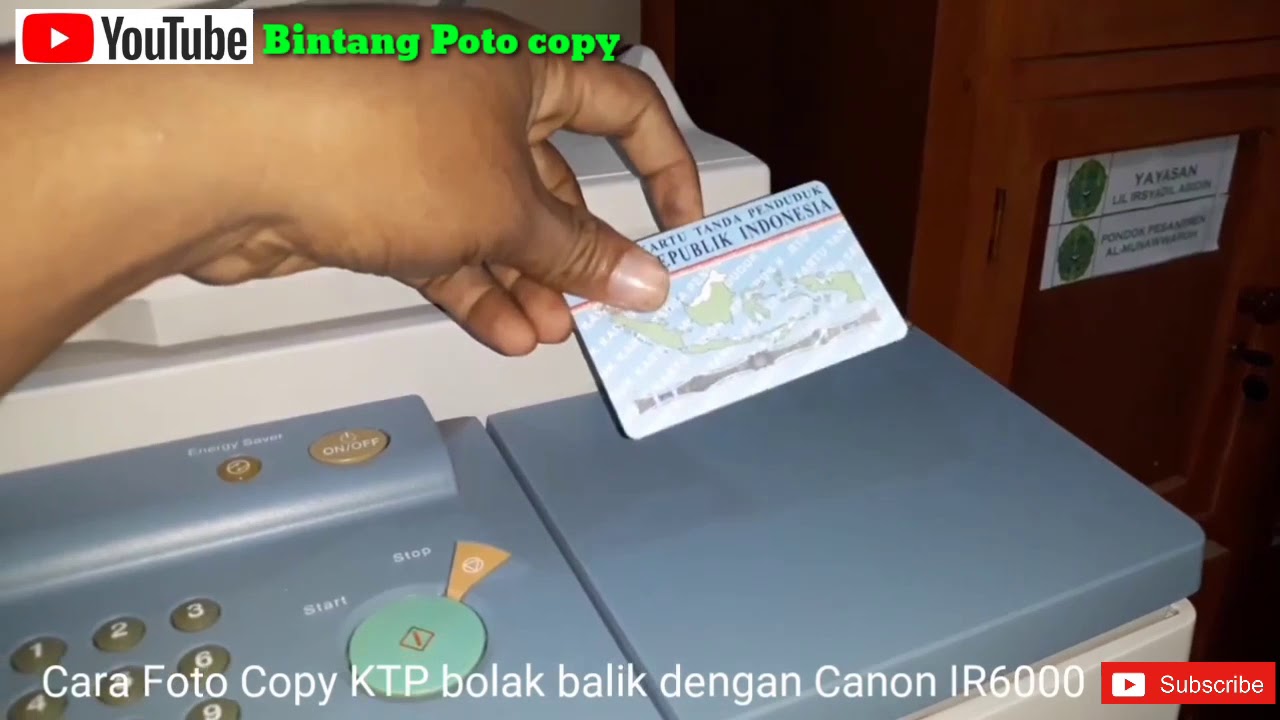 CARA FOTO COPY KTP BOLAK BALIK DENGAN CANON IR6000 - YouTube