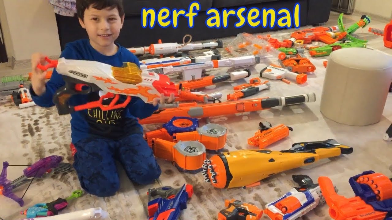 2019 NERF ARSENAL'İMİN TAMAMI 🔫 ve FAVORİ NERFLERİM | ABC KEREM - YouTube