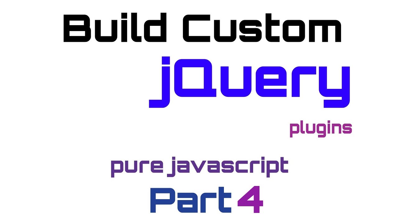make custom jquery plugins || library javascript part 4 - YouTube