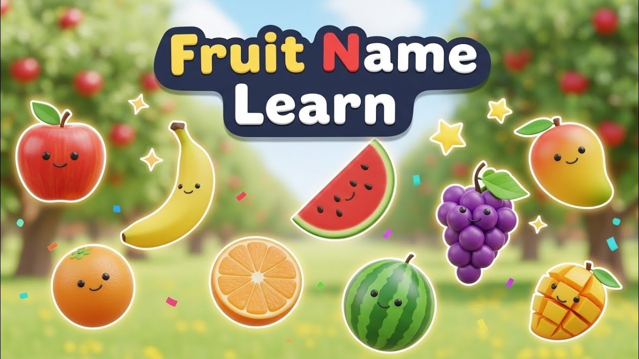 Learn Fruit Names for Kids | Fruits in English | Preschool Fruit ...