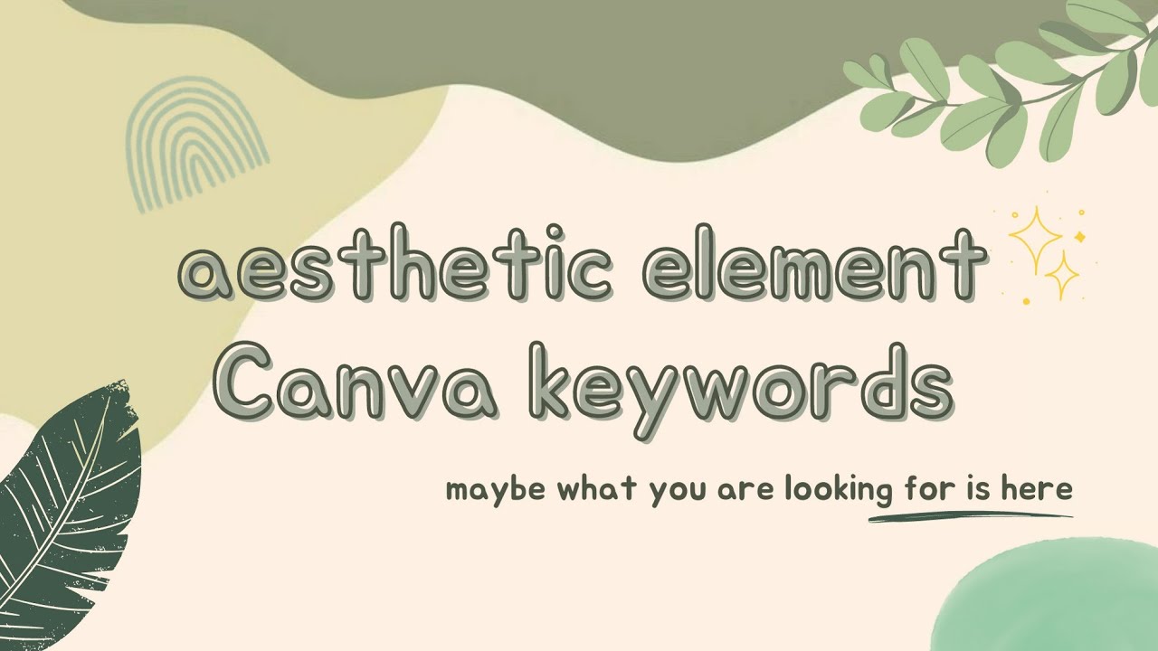 aesthetic elemen/ sticker Canva keywords🌷☁️´ˎ˗ - YouTube