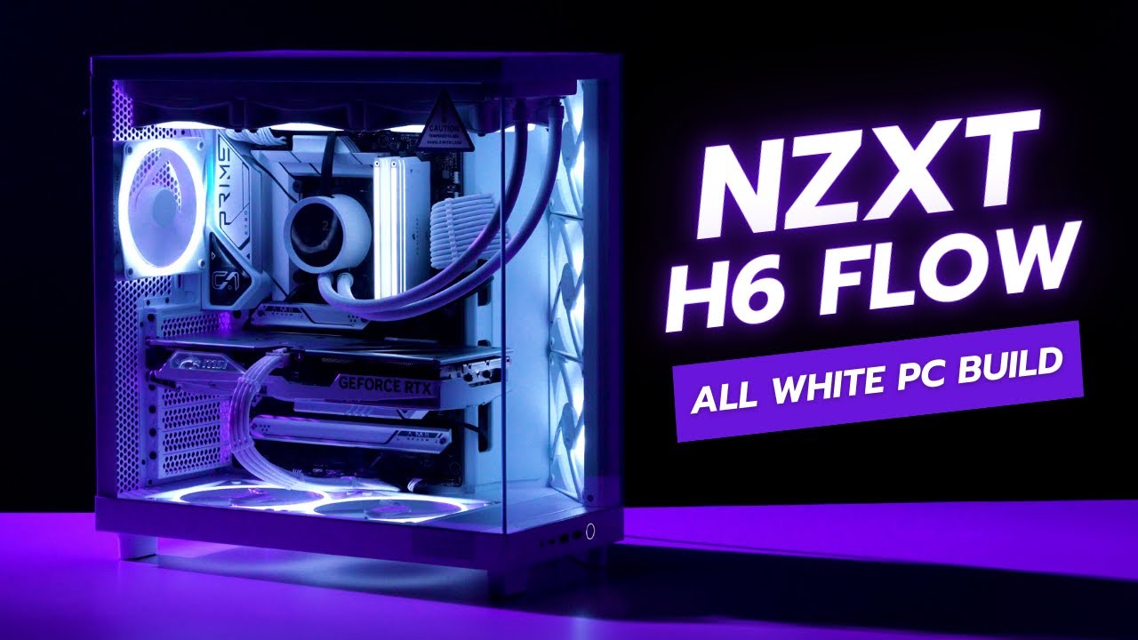 NZXT H6 Flow | All White PC Build l i5 13500 RTX4060TI - YouTube