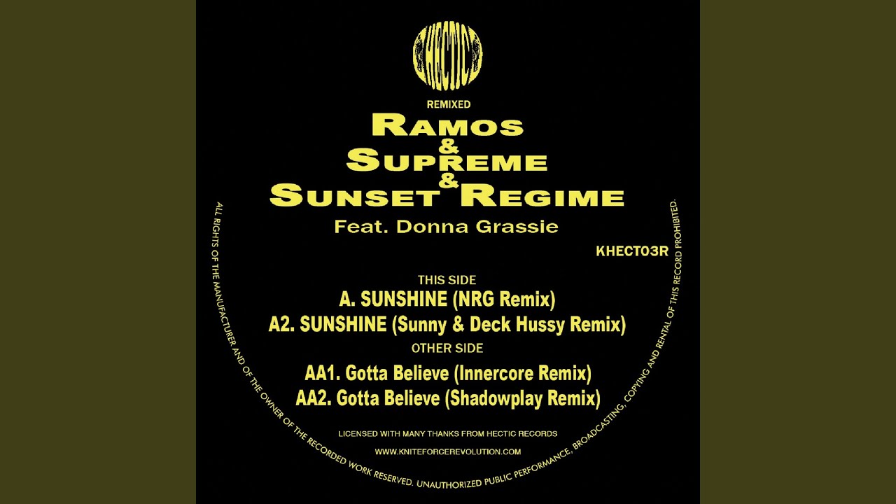 Sunshine (NRG Remix) - YouTube