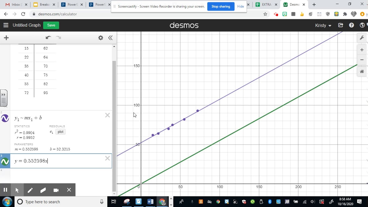 DESMOS Line Of Best Fit For A Scatterplot YouTube desmos-line-of-best-fit-for-a-scatterplot-youtube