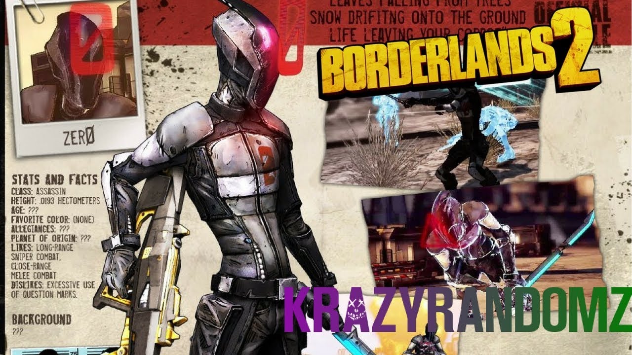Zero (Assassin) Gameplay | KRAZYRandomz (Borderlands: The Handsome ...