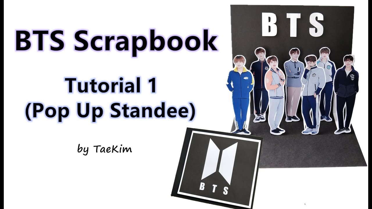 BTS Pop Up Standee Tutorial | Scrapbook Ideas - YouTube