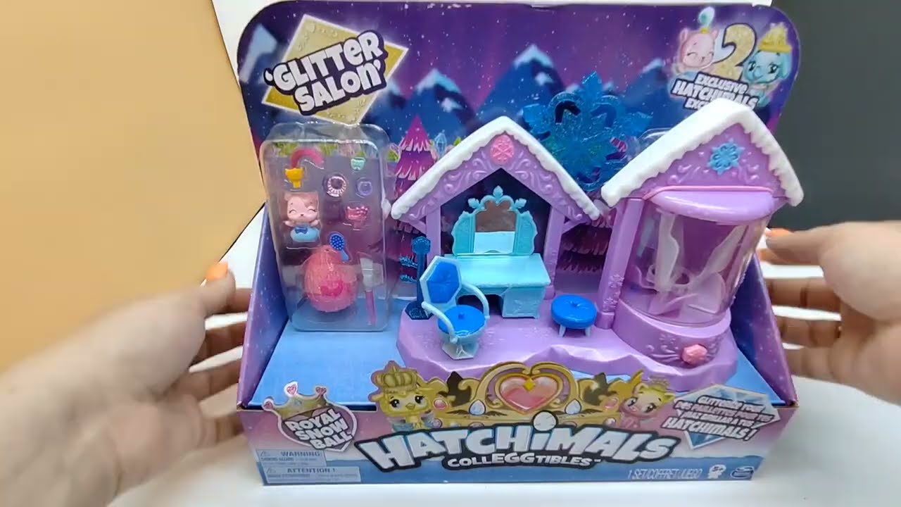 HATCHIMALS collegGtibles. GLITTER SALON. 5 steps to sparkle. - YouTube