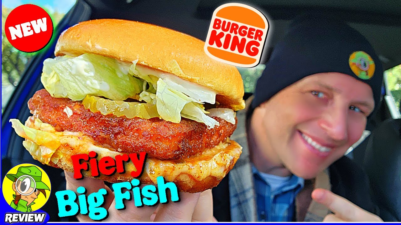 Burger King® FIERY BIG FISH SANDWICH Review 🍔👑🔥🐟🥪 | Peep THIS Out! 🕵️‍♂ ...