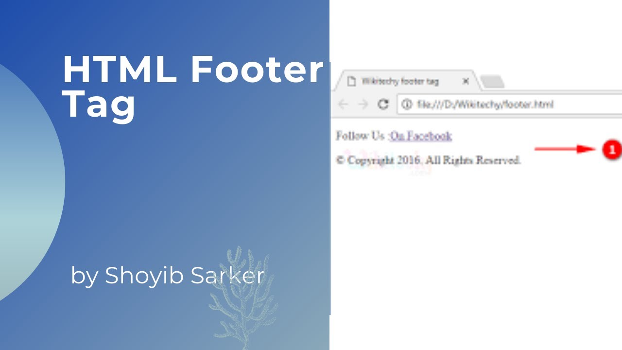HTML Footer Tag HTML5 Looking For The Beginners By Shoyib Sarker step By Step Part HTML Footer Tag HTML5 Looking For The Beginners By Shoyib Sarker step By Step Part