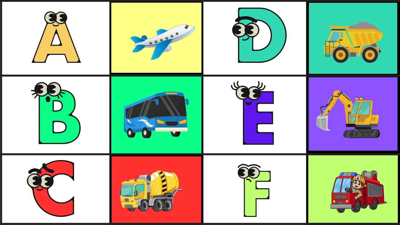 Vehicles Song, ABC Vehicles Songs For Kids, A To Z Vehicles Song - YouTube