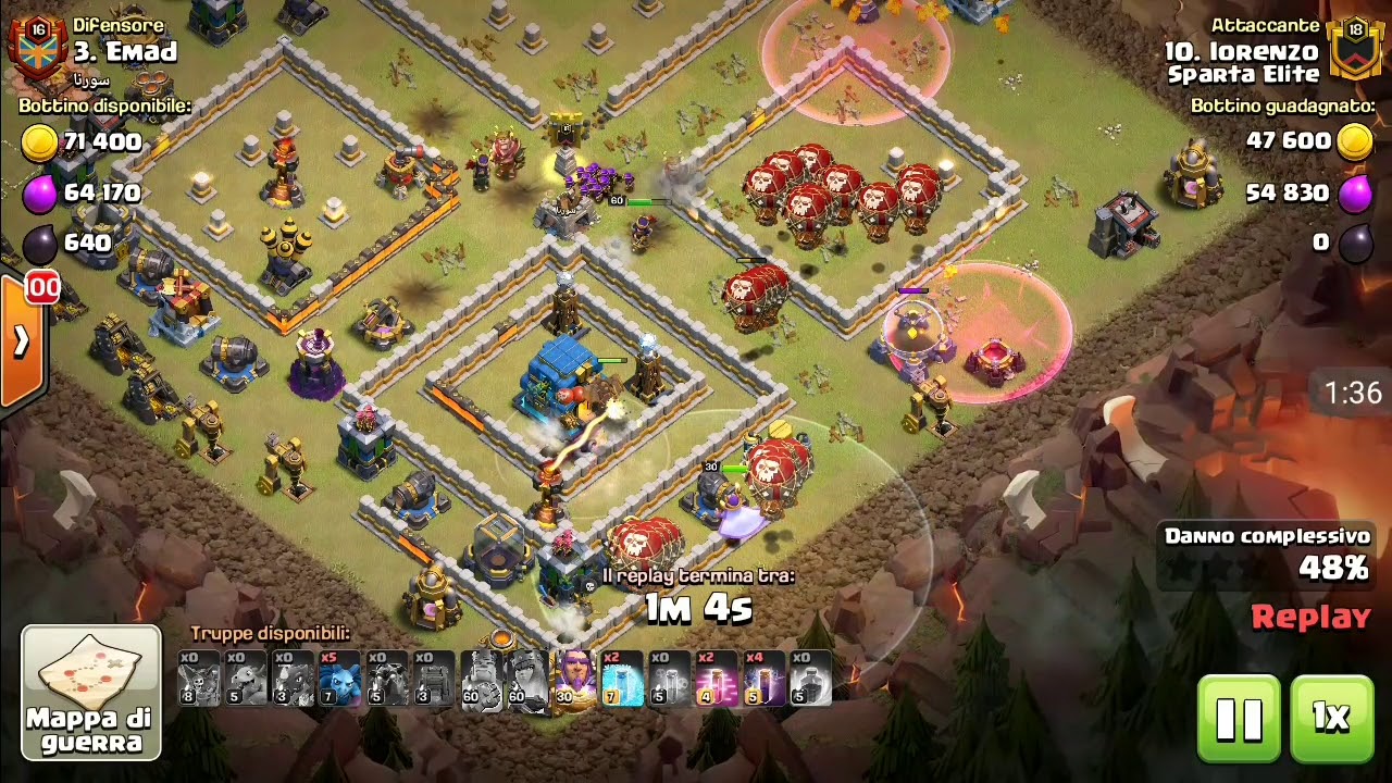 COC: Tutorial con le combo più usate per fare 3 stelle in war su th12 ...