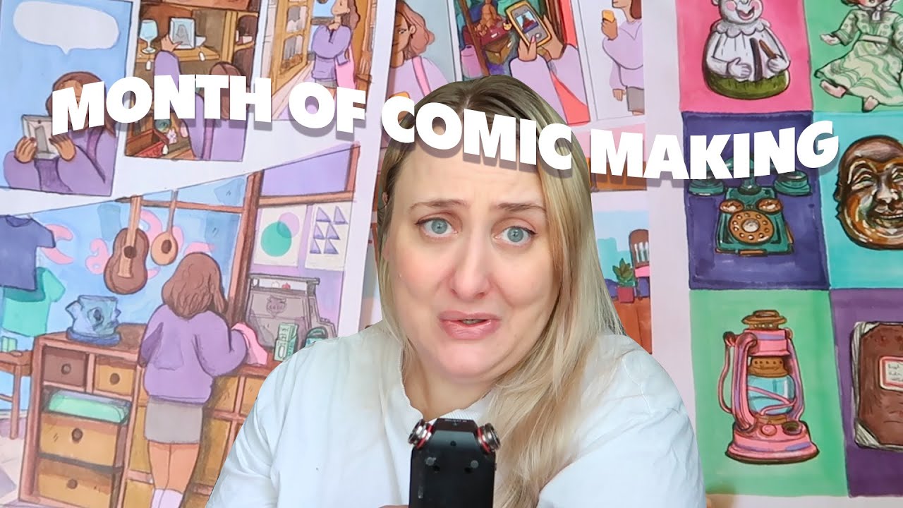 Watch this while you work! Studio vlog on making comics, pins and more ...